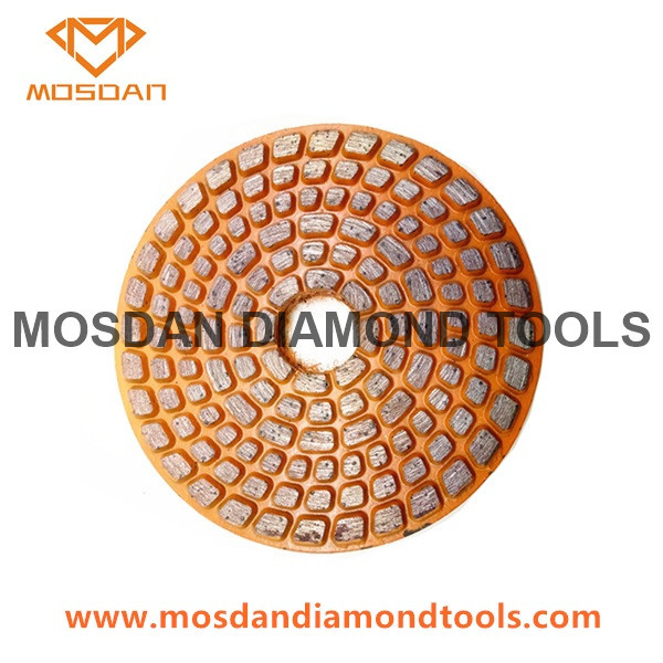 4 Inch Velcro Diamond Metal Bonded Grinding Disc for Concrete